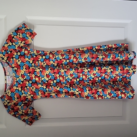 LuLaRoe | Dresses | Lularoe Scoop Neck Skater Dress Girls Size Blue ...